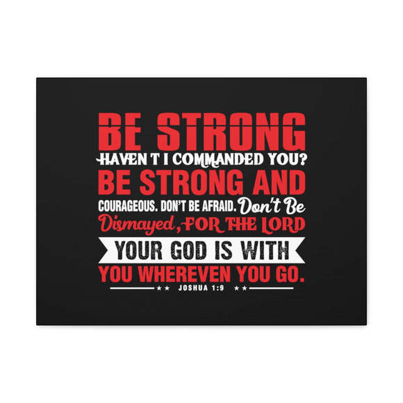 Express Your Love Gifts | Art | Scripture Sign Be Strong Red Joshua 9 ...